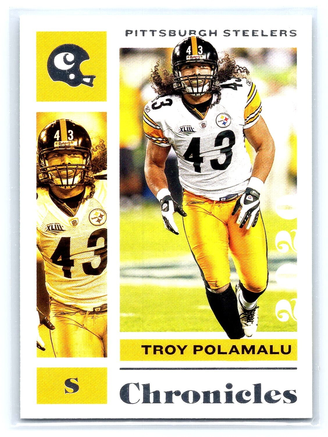 2020 Panini Chronicles Football #82 Troy Polamalu Pittsburgh Steelers ...