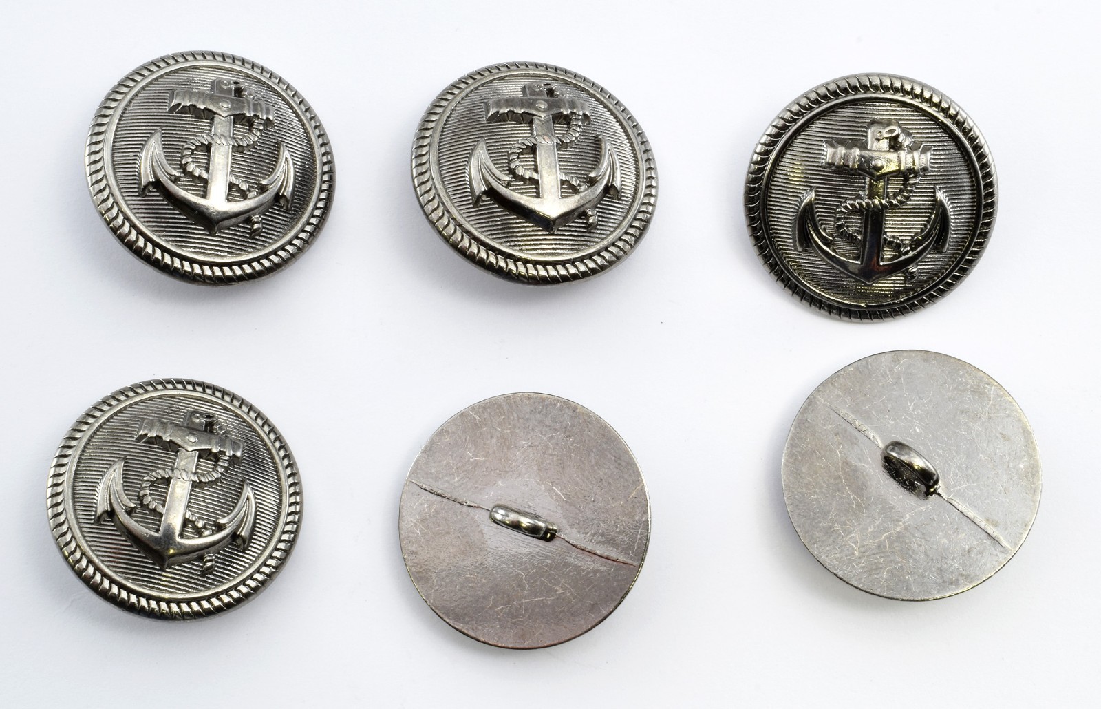 6 bottoni in metallo serie marina - ANCORA - anchor sailor buttons | eBay