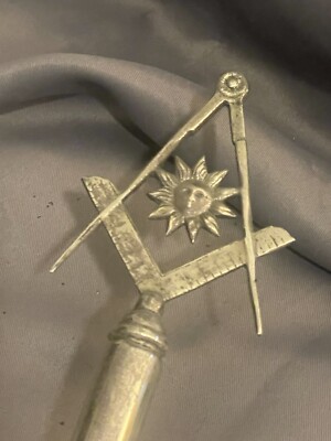 RARE Vintage Freemason Ceremonial Flag Antique Lodge compass Knights ...