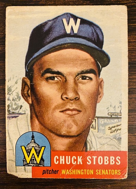 1953 Topps - Bio Information in White #89 Chuck Stobbs for sale online ...