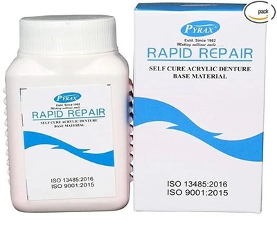 Dental Rapid Repair Self Cure Liquid 100ml & Powder 100gm Fresh Stock ...
