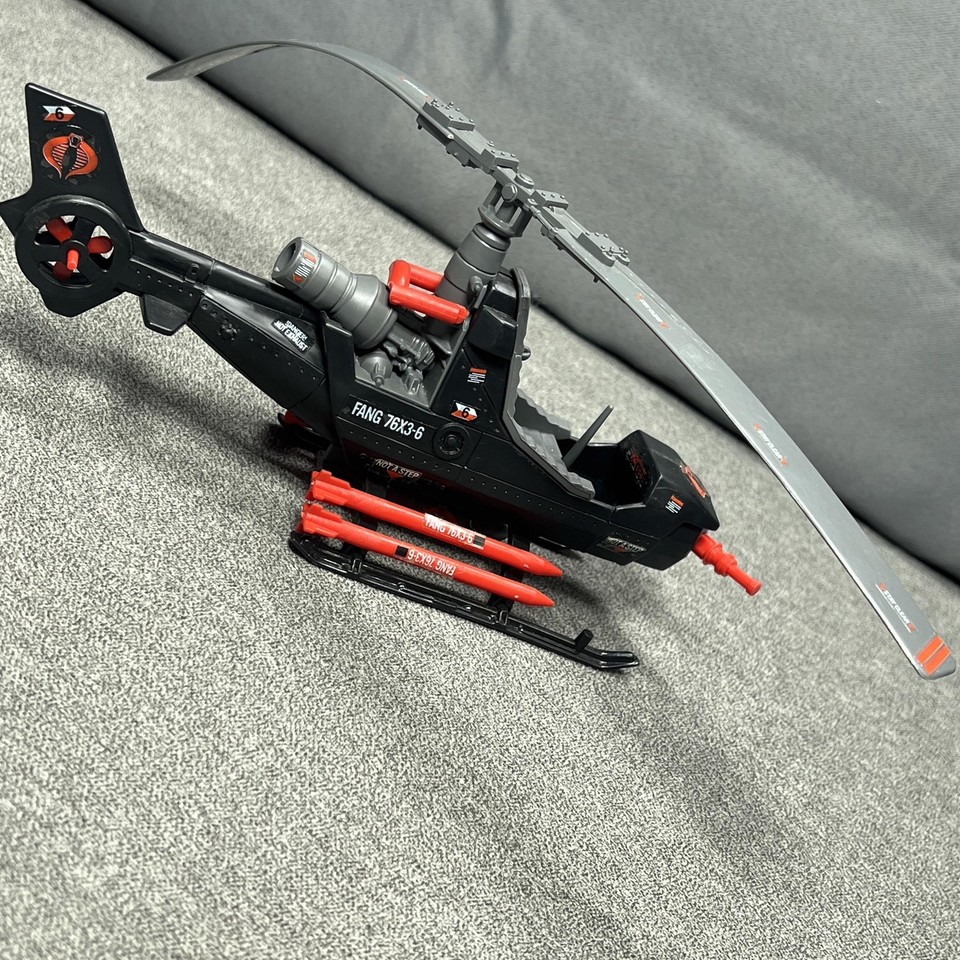 Vintage 1983 Hasbro GI Joe Cobra FANG Attack Helicopter Vehicle Toy ...