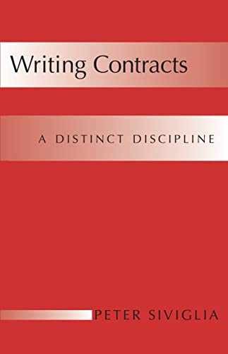 Writing Contracts: A Distinct - Paperback, by Siviglia Peter - Very ...