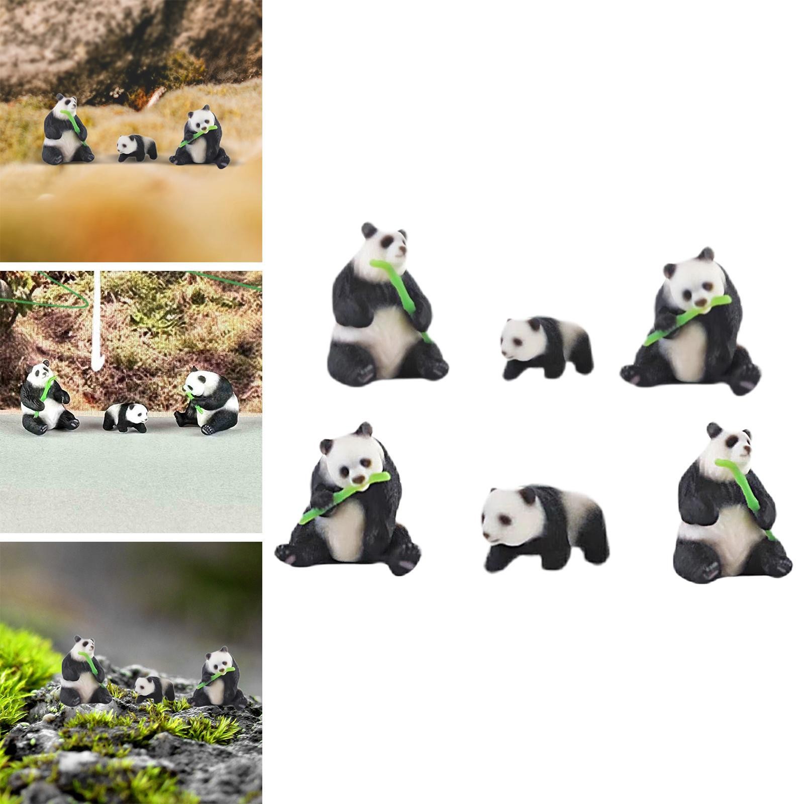 Miniature Resin Pandas Tiny Pandas Model 1:87 Scale Sand Table ...