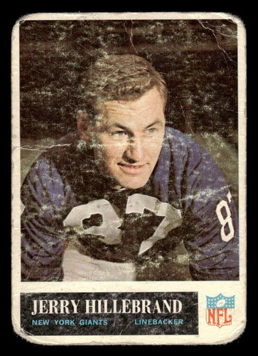1965 PHILADELPHIA JERRY HILLEBRAND 117 POOR FOOTBALL NEW YORK GIANTS | eBay