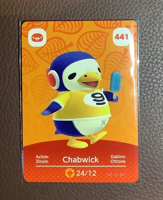 Animal Crossing Amiibo Karte-Serie 5 *Chabwick 441* in Schutzfolie ...