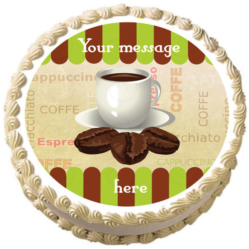 CUP OF COFFEE Image Edible cake topper design | eBay