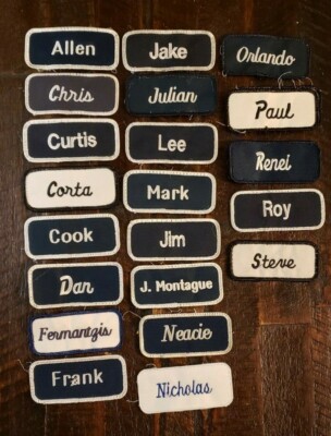Work Shirt Patch Names Iron-On Name Patch Employee Names Embroidery ...