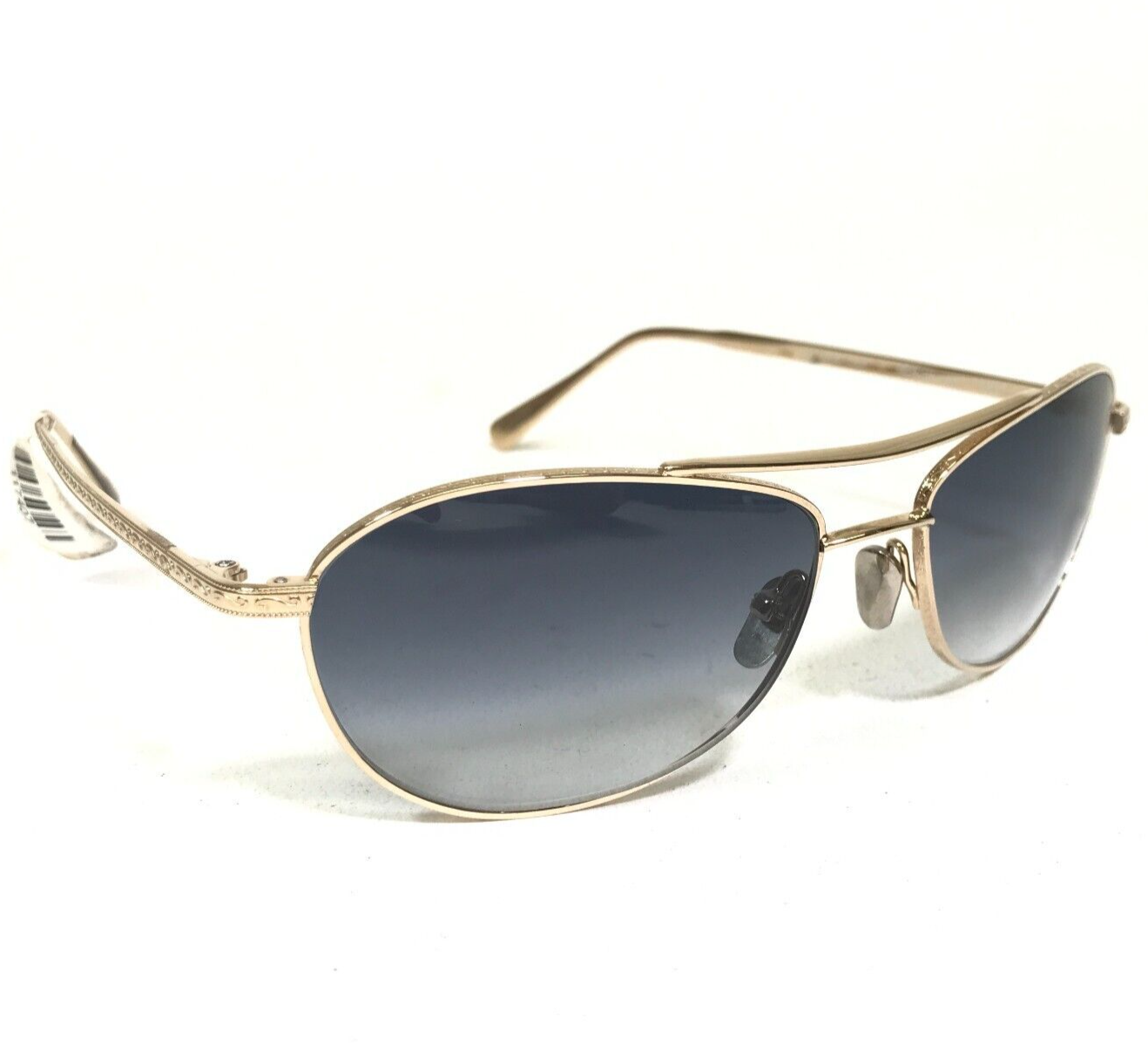 Morgenthal Frederics Sunglasses 636 EAGLE Gold Aviators with Blue ...