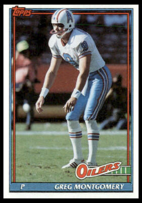 1991 Topps #226 Greg Montgomery Houston Oilers Football Card | eBay