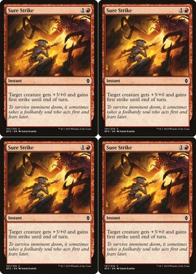 Sure Strike X4 Battle for Zendikar Playset MTG Magic the Gathering ...