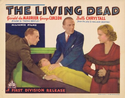 THE LIVING DEAD Original Title Lobby Card Sir Gerald DuMaurier George ...