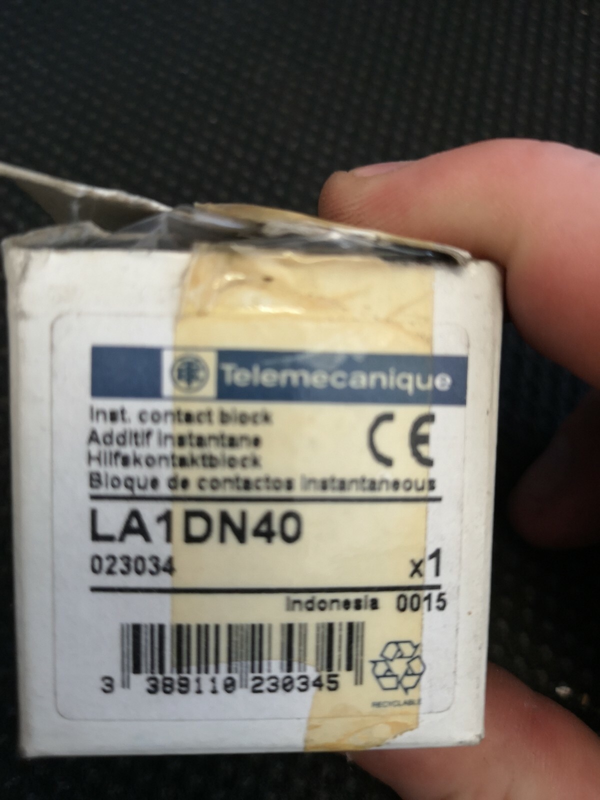 Telemecanique LA1DN40 10a Front Mount Contact Block 4 , new old stock ...