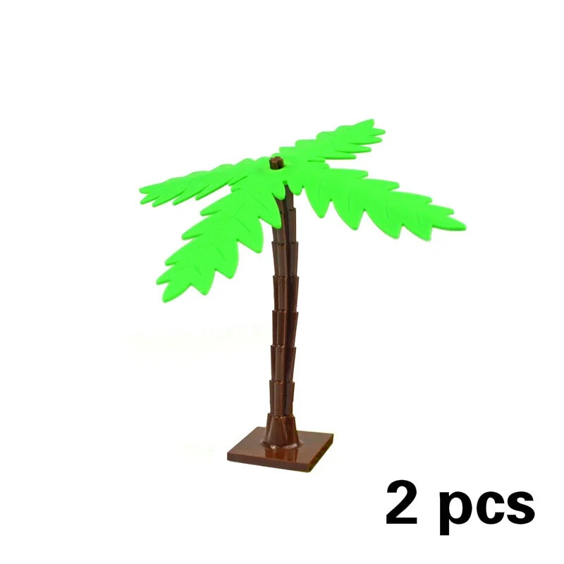 City Tree Green Bush Garden MOC Flower Grass for Lego Building Blocks ...