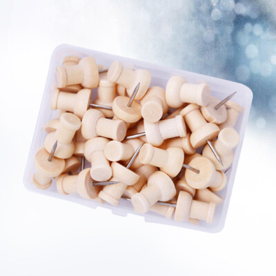 40pcs decorative push Wood Thumb Tacks Unfinished Wood Thumb Tacks | eBay