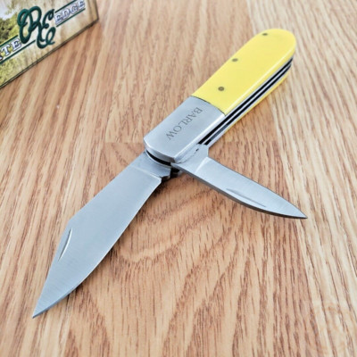 Barlow Pocket Knife Stainless Steel Blade Blades Yellow Composition ...