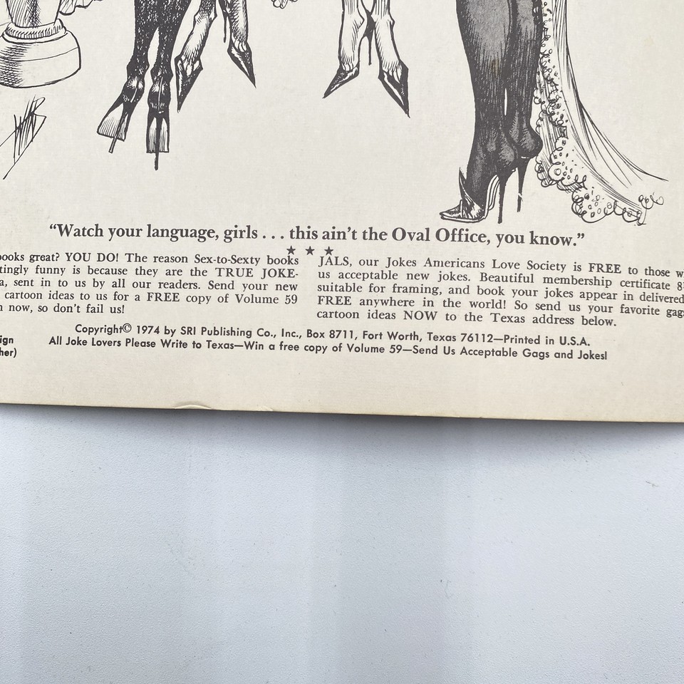 Rare Vintage Sex To Sexty Vol. 58 Classic American Humor Magazine 1974 ...