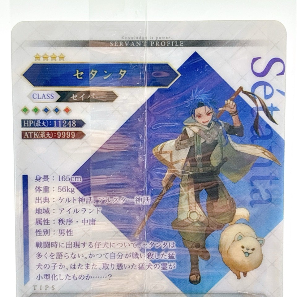 Fate/Grand Order FGO Wafer Sétanta Collectible Trading Card Bandai ...