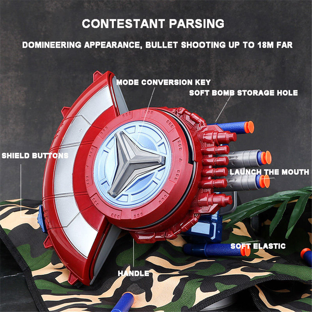 Avengers Mech Strike Captain America Strikeshot Shield Role Play Toys ...