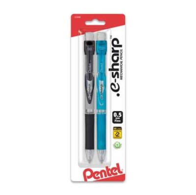 Pentel E-Sharp Mechanical Pencil 0.5mm Asst Colors 2/Pk School Office ...
