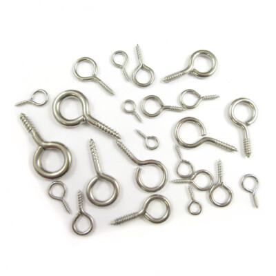 VINE HOOKS "9 SIZES TO CHOOSE FROM" SCREW DRESSER LOOP FRAME HANGER EYE ...