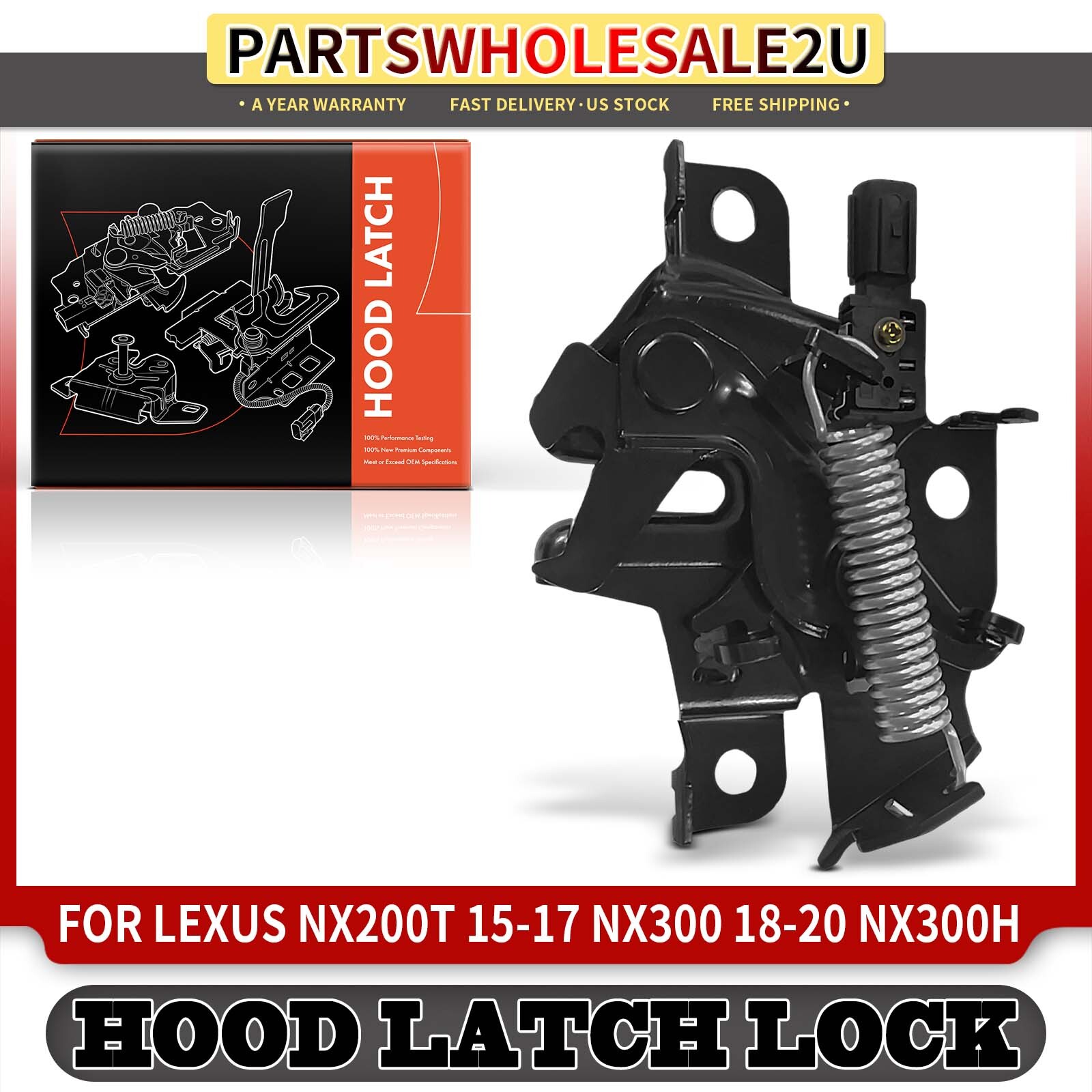Front Hood Latch Lock for Lexus NX200t 2015-2017 NX300h 15-20 NX300 ...