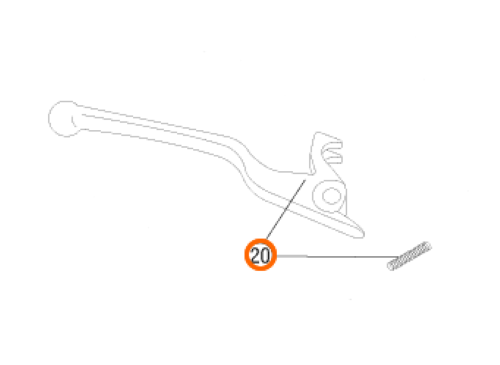 KTM HAND BRAKE LEVER + SPRING - KTM BIG BIKES 2009-2013 - 54813002200 ...