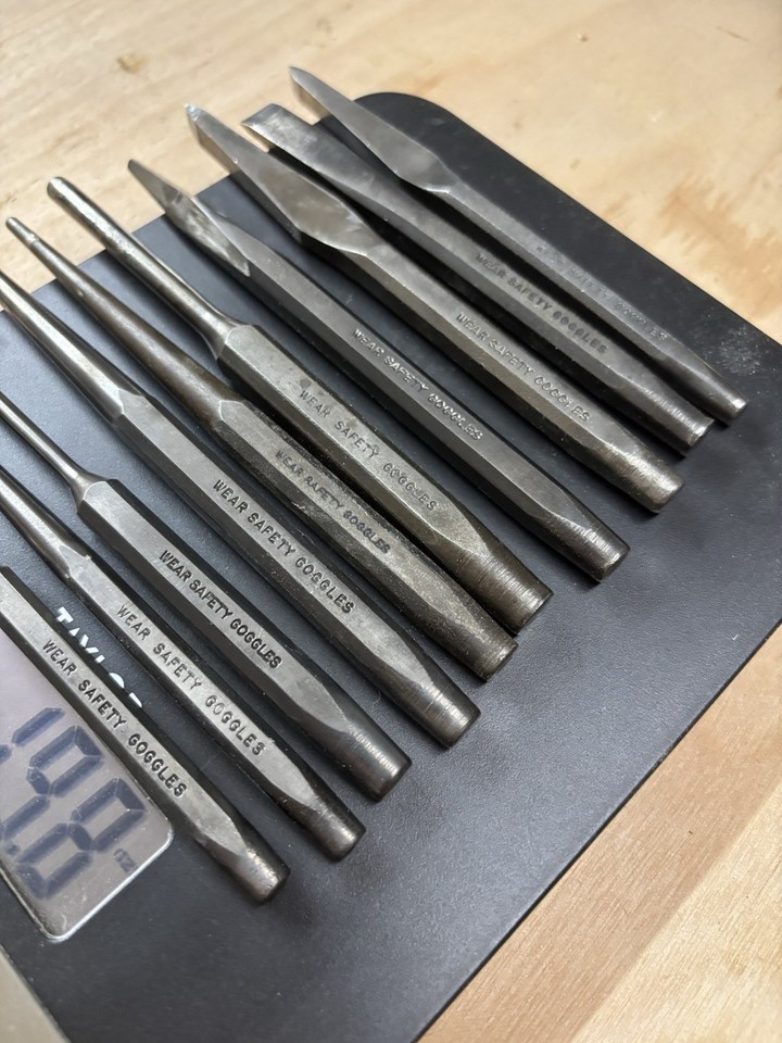 Vintage 11 Pc Set Of Snap-On Punches And Chisels. Made in the United ...