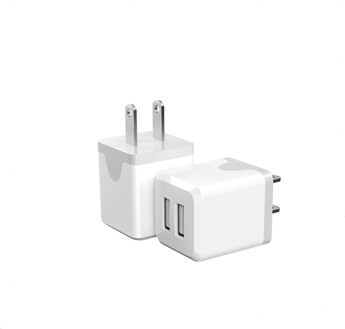 USB Wall Charger，Dual a USB Port Cube Power Plug Adapter，Fast Phone ...