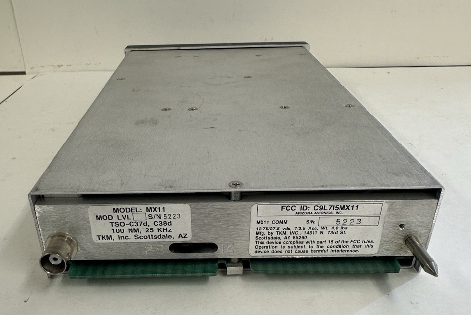 TKM MX11 Comm Radio S/N 5223 Aircraft Communication Transceiver | eBay