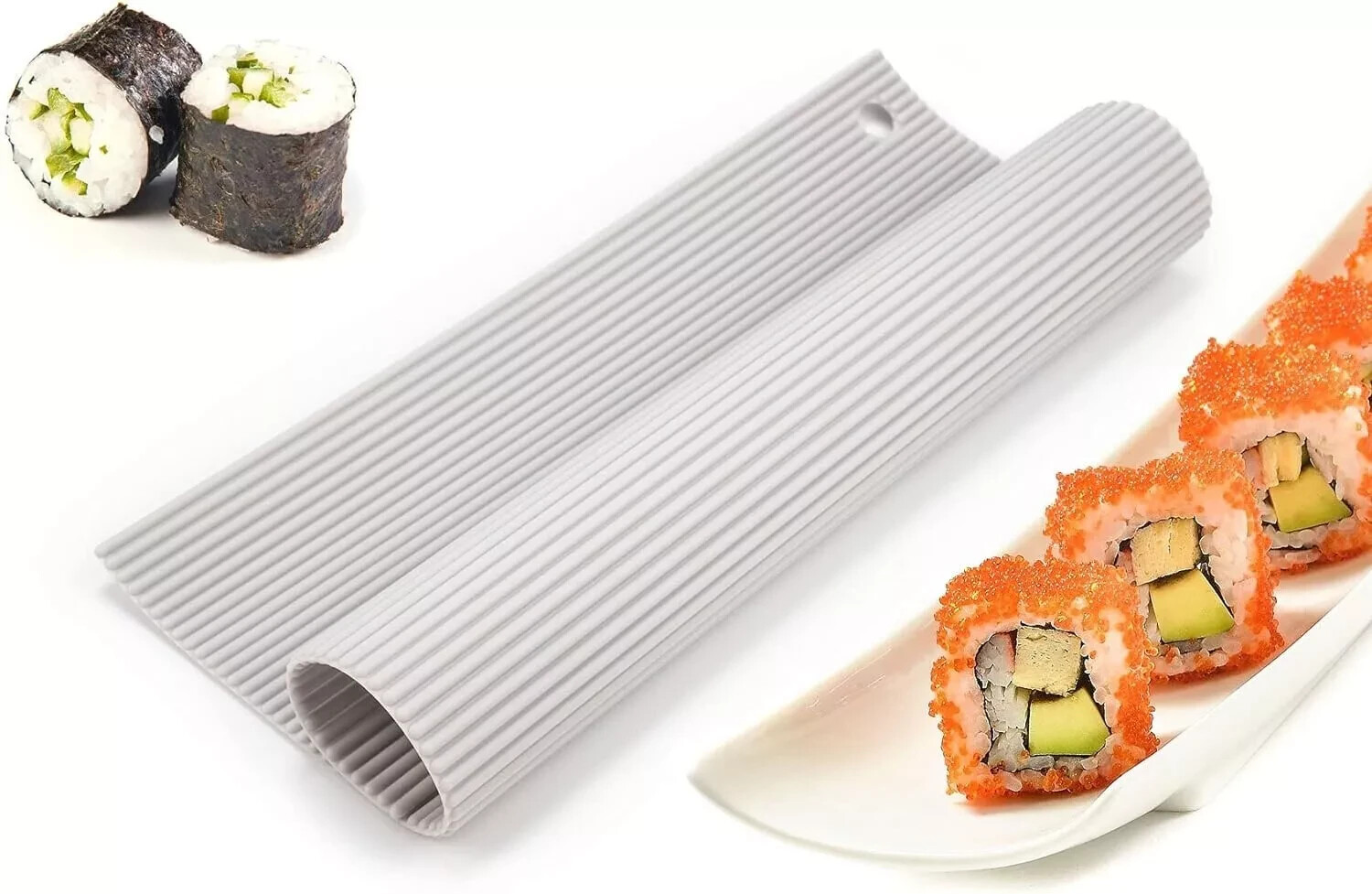 Made in Korea Silicone Nonstick Sushi Mat, Roll Mat, Makisu, Kimbap ...