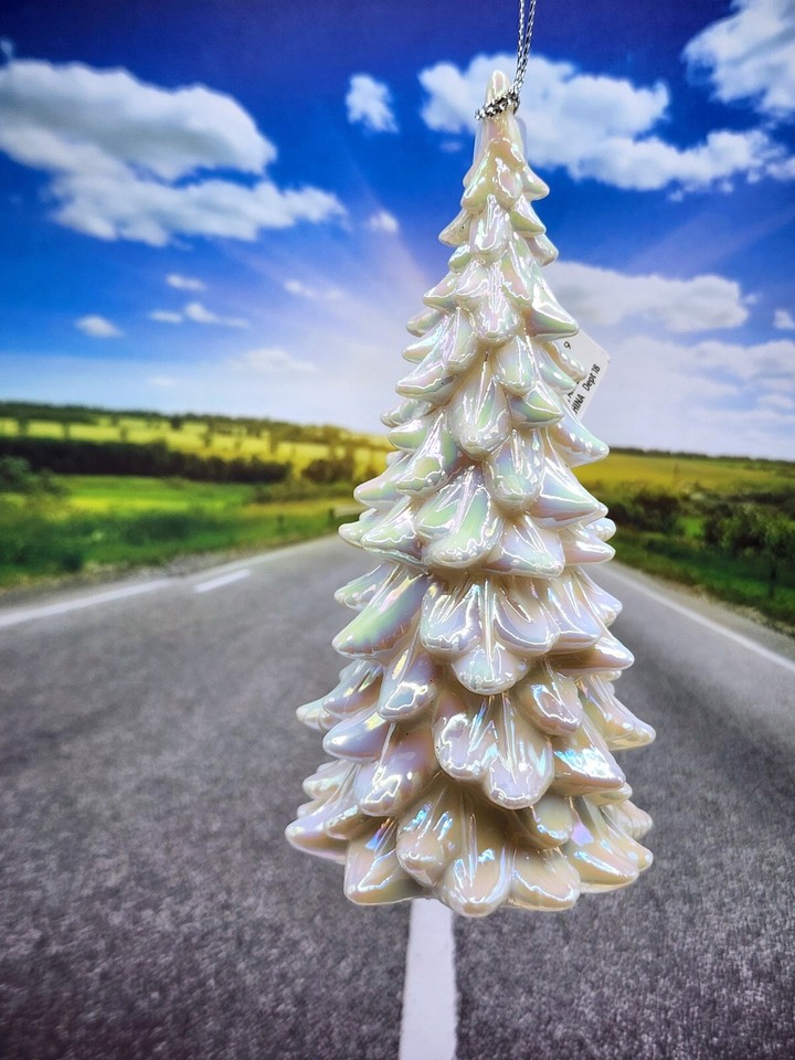 New Iridescent Shimmering Christmas Tree Ornament 5 1/4" tall | eBay