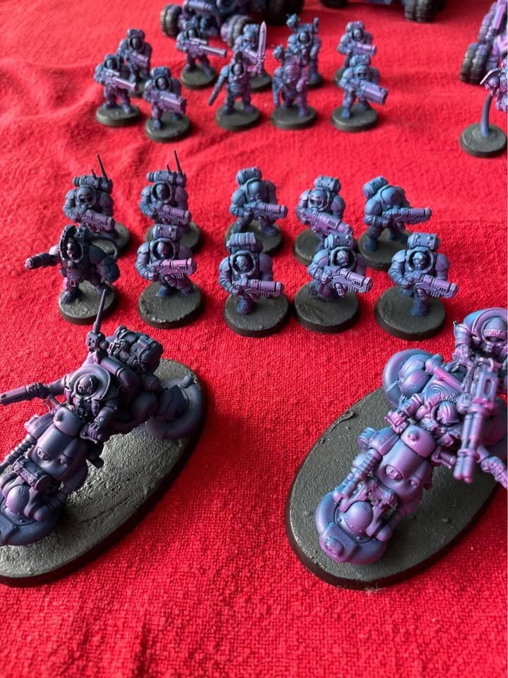 Leagues of Votann Army – Warhammer 40k – Synthwave Base Coated | eBay