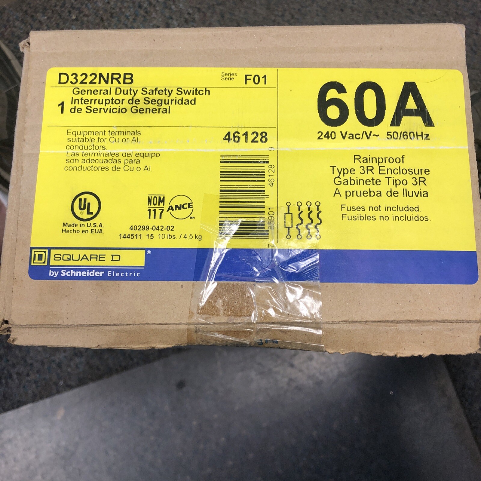 Square D D322NRB 240V Switch Fusible for sale online | eBay