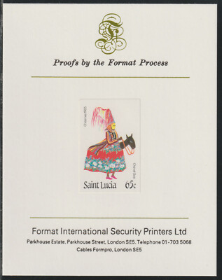 804252 - St LUCIA 1985 CHRISTMAS 65c on FORMAT INTERNATIONAL PROOF CARD ...