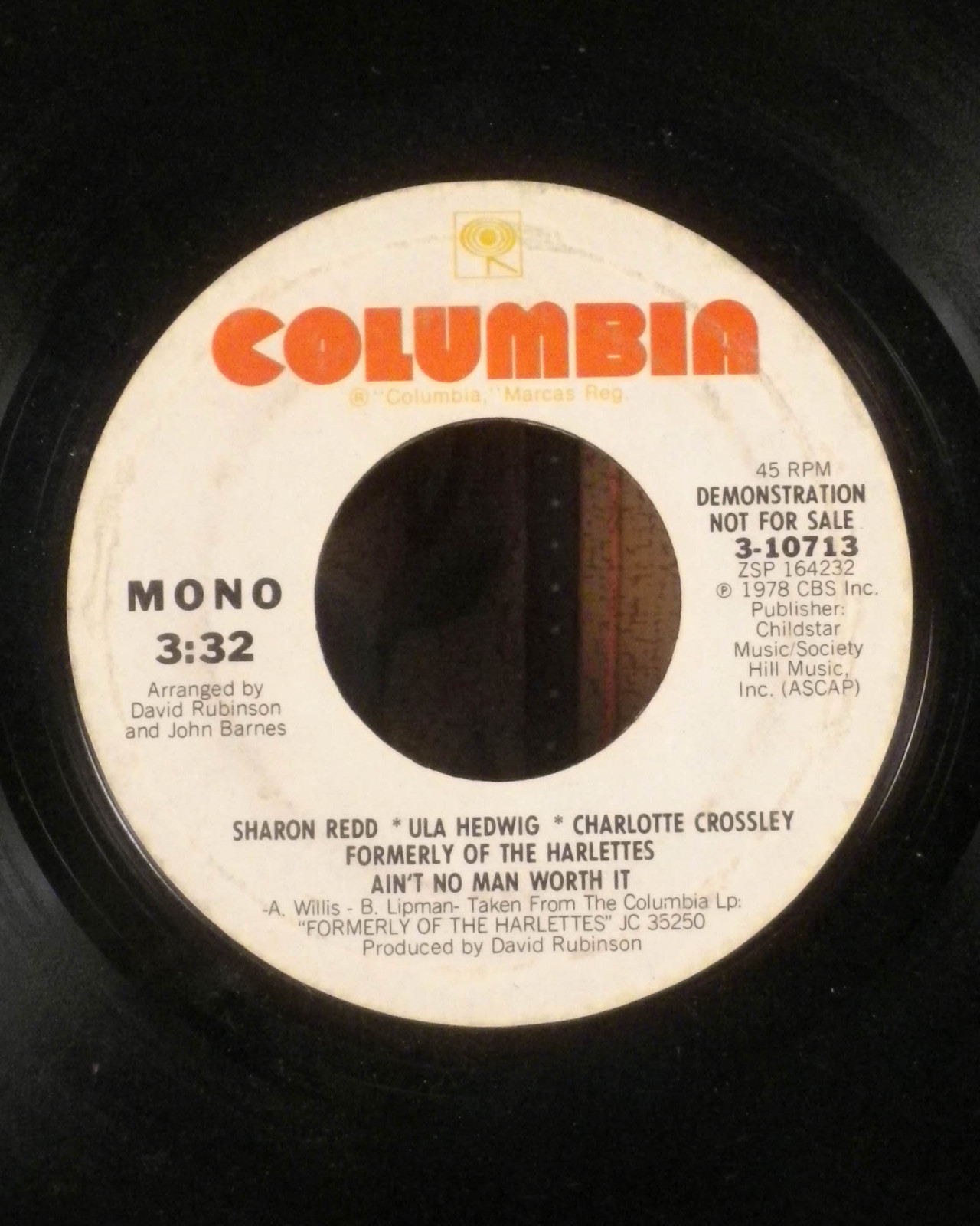 Sharon Redd Ula Hedwig Charlotte Crossley WLP Promo 7" 45 Columbia VG ...