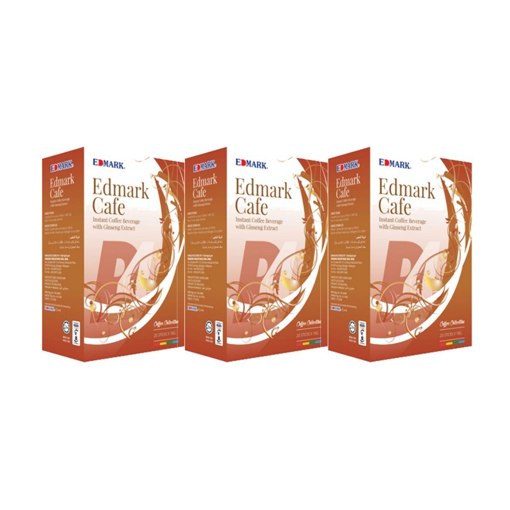 [Free Ship] 3 Box Edmark Cafe Arabica Roasted Coffee Ginseng ...