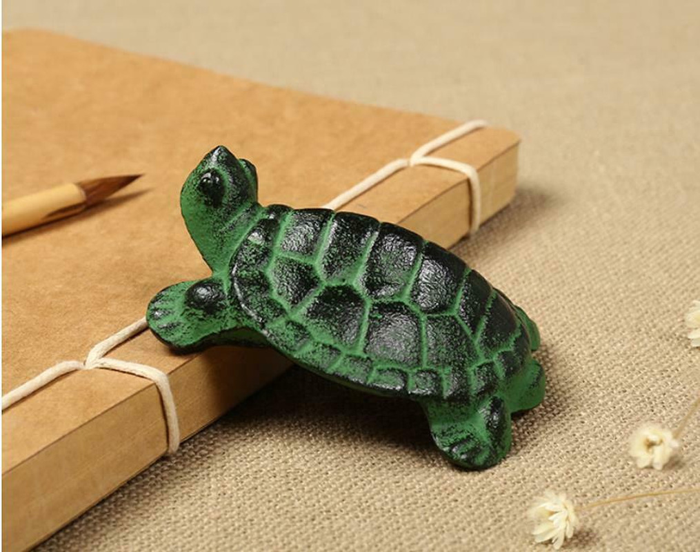 Calligraphy Small Cast Iron Turtle Brush holder Painting Paperweight ...