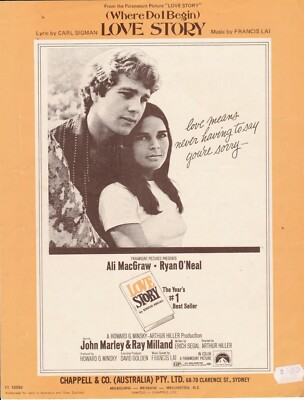 FD4020 Where Do I Begin Love Story Ryan O'Neal Chappell & Co Sheet ...