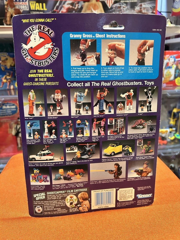 Vintage Ghostbusters Haunted Humans Granny Gross Ghost Kenner 1986 NEW ...