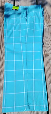 MEN'S IZOD GOLF SLACKS. DOUBLE WINDOW PANE. COLOR MAUI BLUE | eBay