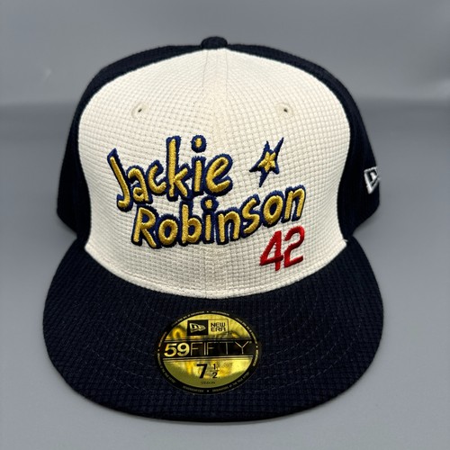 Brooklyn Dodgers Jackie Robinson New Era 59FIFTY Thermal Fitted Blue ...