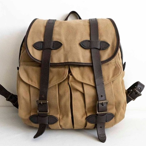 FILSON Rucksack Backpack Rugged Twill + Bridle Leather Original 39cm× ...