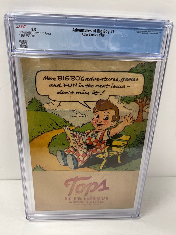Adventures of Big Boy #1 graded CGC 8.0 OW/W pages 1956 Atlas Comics ...