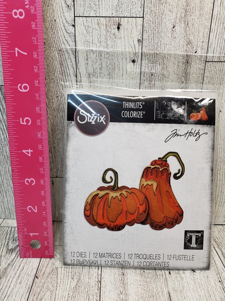 Pumpkin Duo Halloween Colorize Sizzix Thinlits Die Set Tim Holtz 665999 | eBay