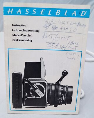 Hasselblad Polaroid Back Instruction Manual | eBay