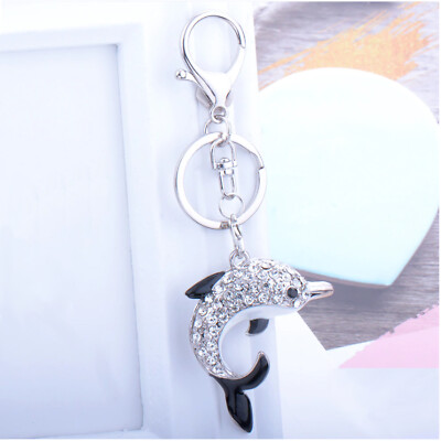 Fashion crystal keychain dolphin key ring bag pendant charm jewelry | eBay