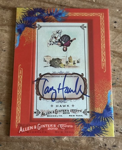 2010 Topps Allen & Ginter Blue Ink Signature Tony Hawk Autograph SP ...