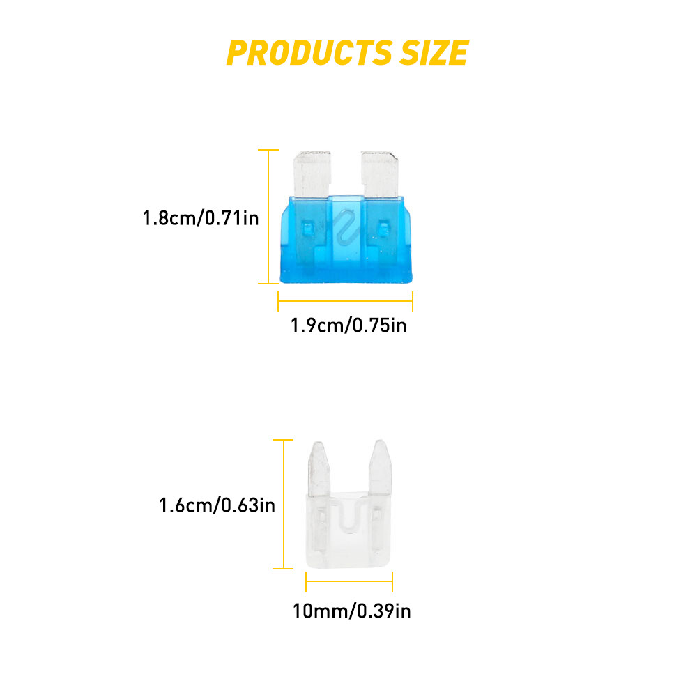 220Pcs Mini Blade Fuses Boxed Assorted Car Van Bike Fuse Set 5 10 15 20 ...