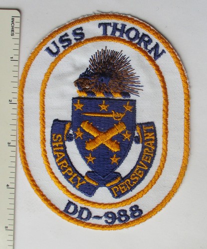 Vintage Original US NAVY SHIP PATCH USS THORN DD-988 | eBay